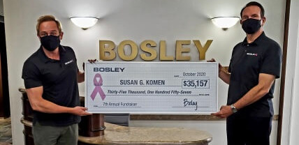 El equipo de Bosley dona una cantidad récord a Susan G. Komen para ...